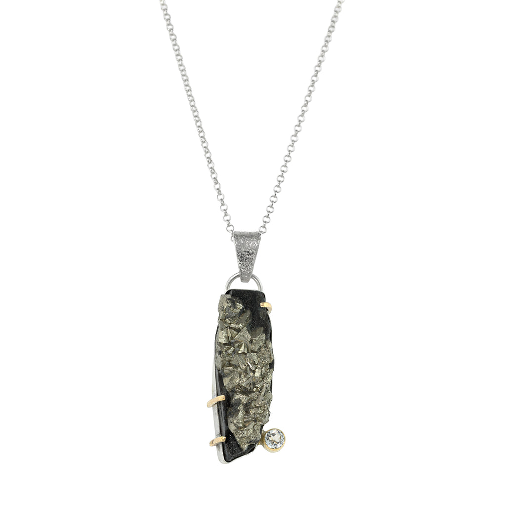 Pyrite III Pendant Necklace – Kathleen Baker Metalwork